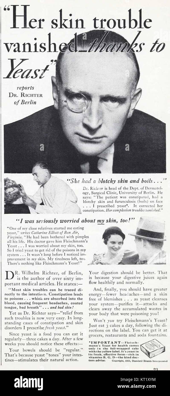 This 1931 advertisement for Fleischmann's Yeast showcases a promotional ...