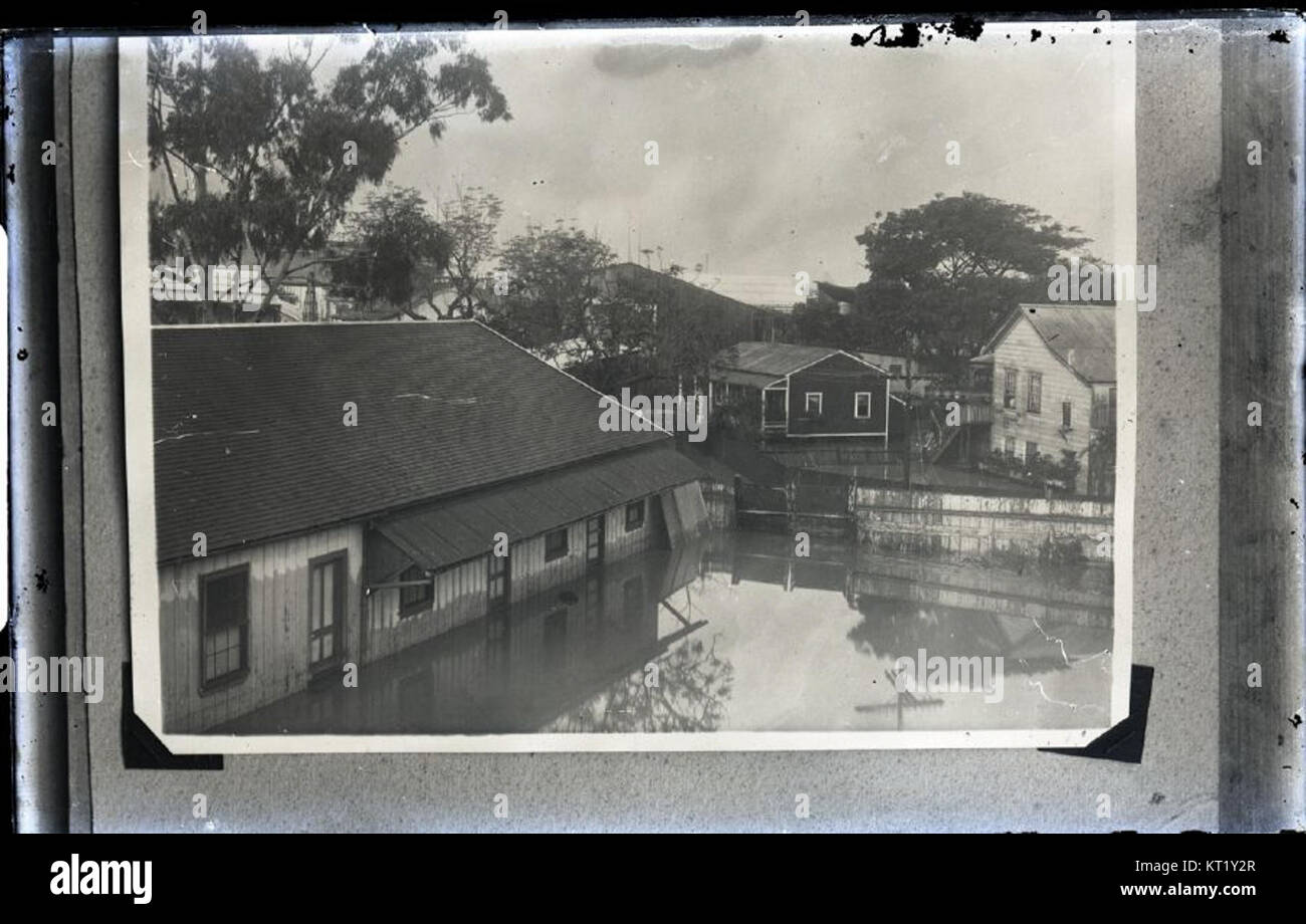 A photograph captured by Brother Bertram depicting a flood. The image ...