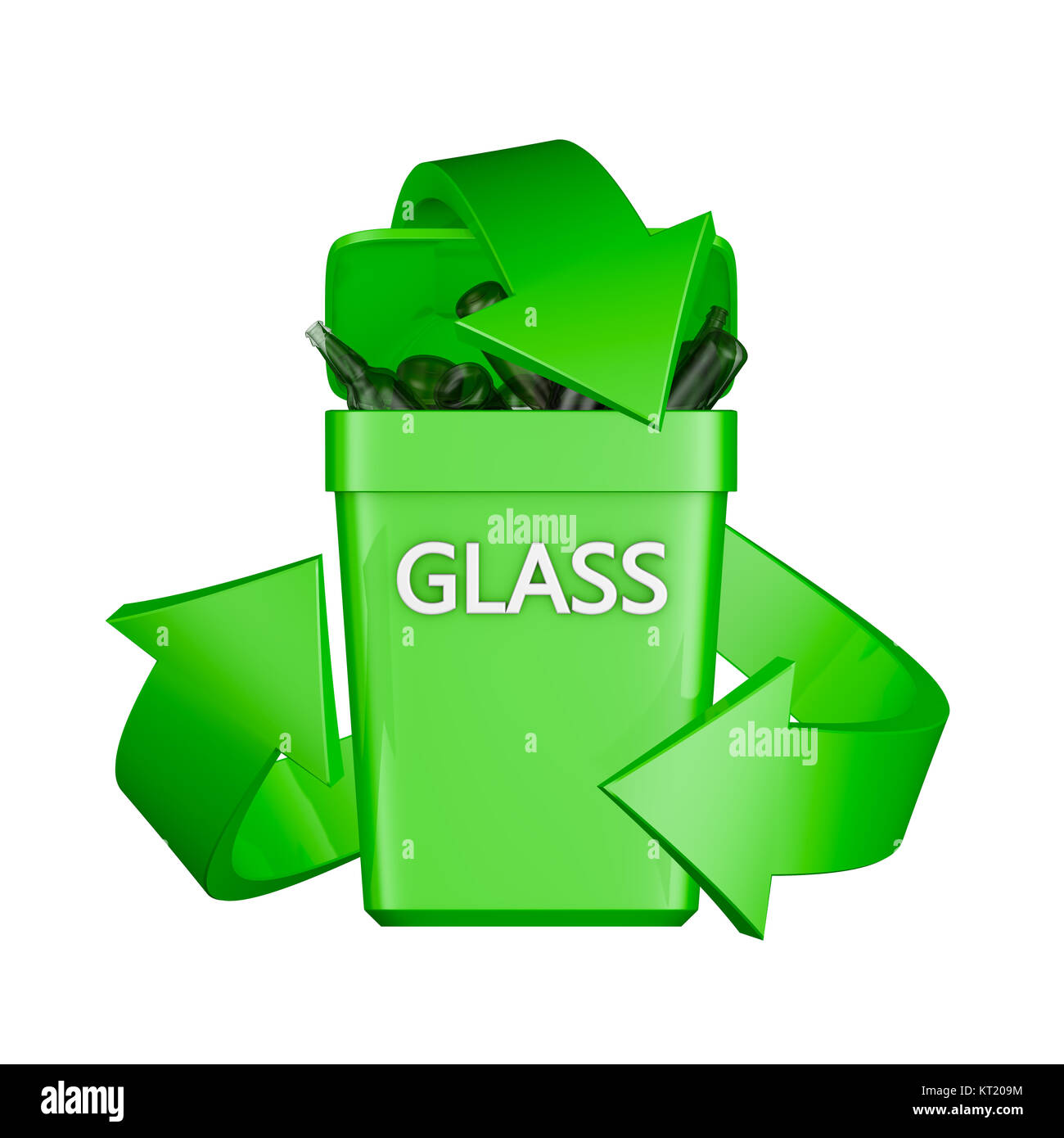 Recycling sign and container Stock Photo - Alamy