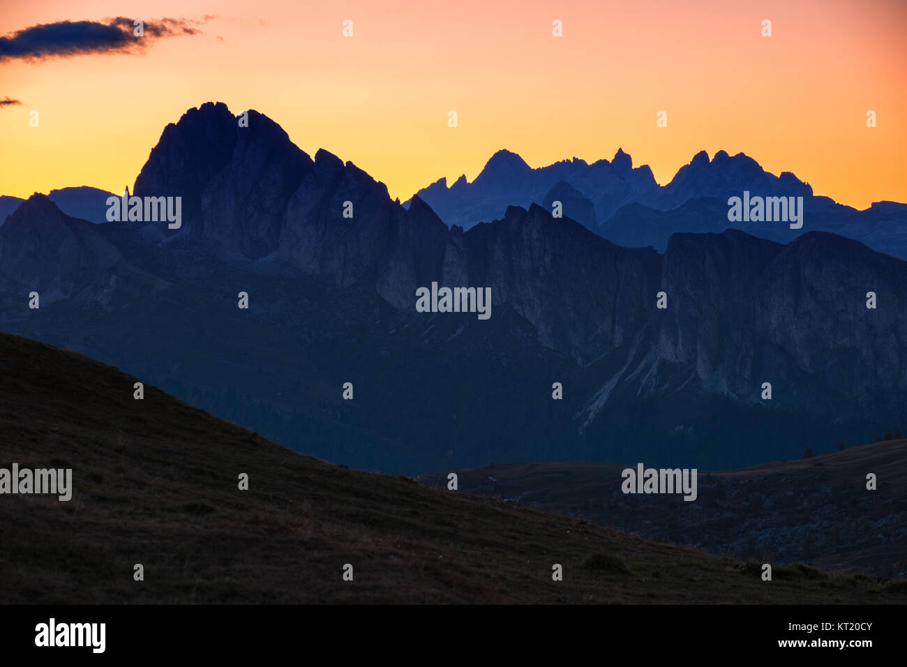 Layers of mountain Dolomites Stock Photo - Alamy
