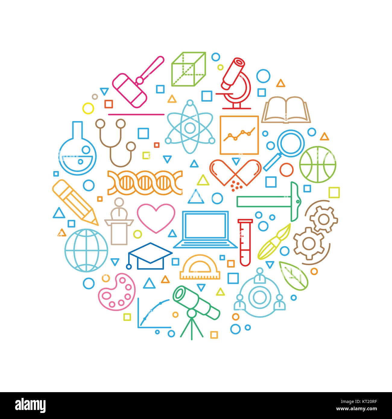 Laboratory microscope equipment pictogram vector hi-res stock ...