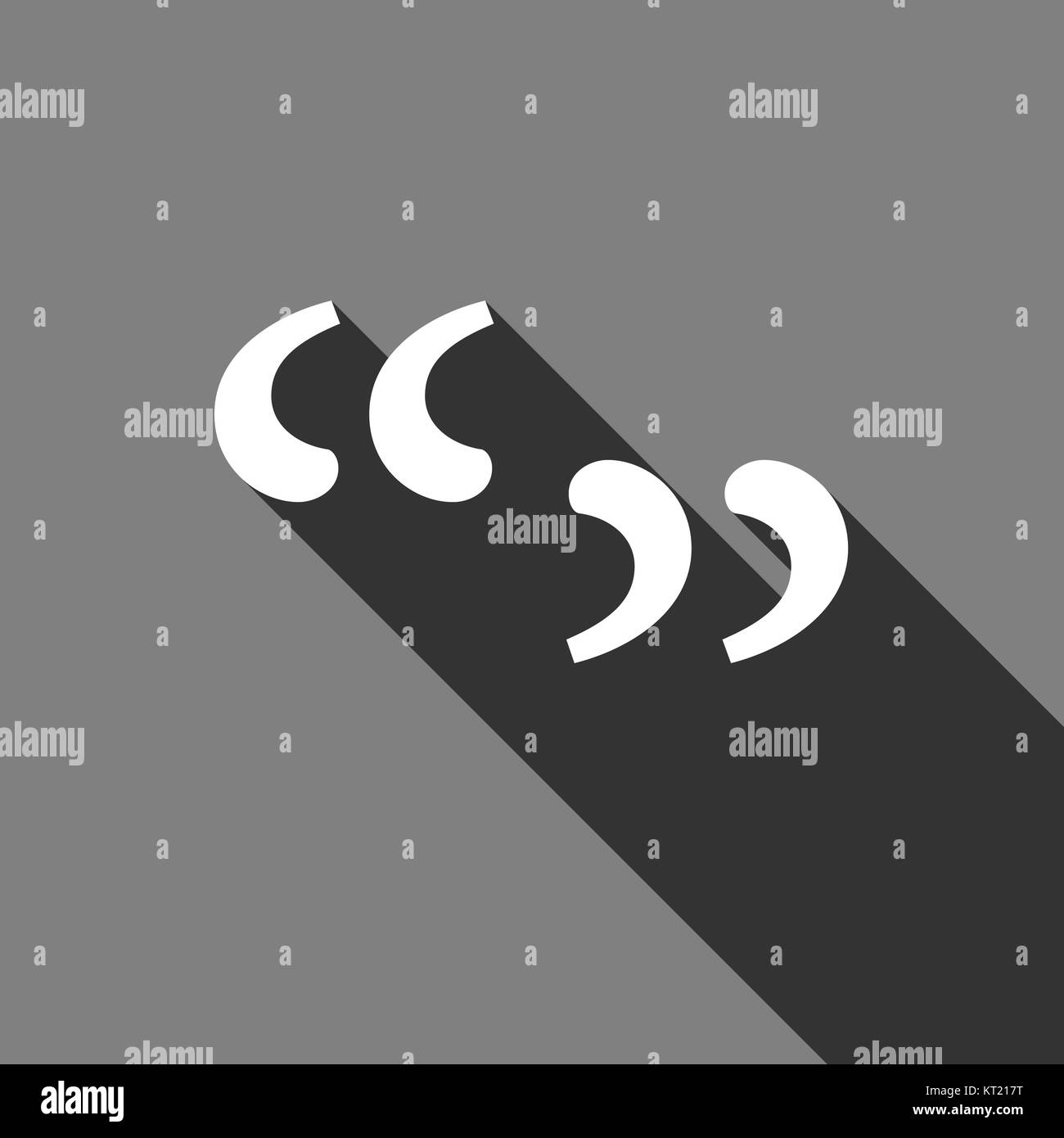 Quote sign icon. Quotation mark symbol. Double quotes at the beginning ...