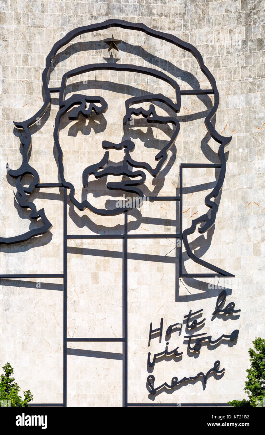 Ernesto "Che" Guevara sign at the Revolution Square. La Habana. Cuba ...