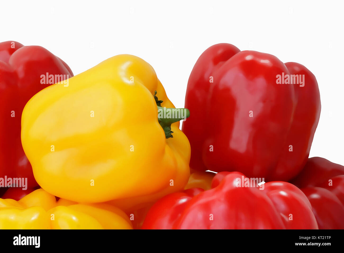 Red and yellow raw pepper Stock Photo - Alamy