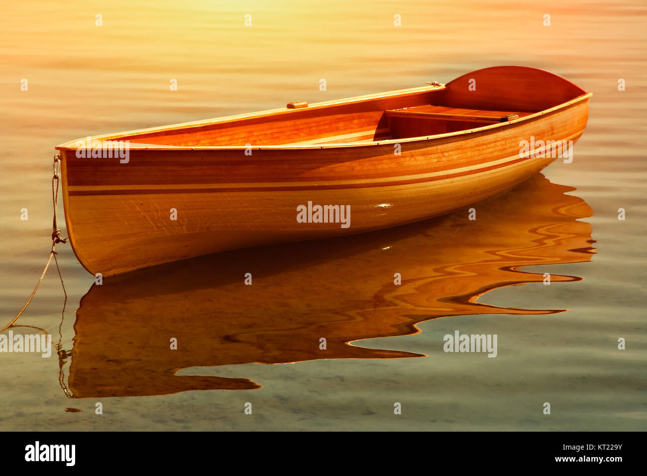 Wooden brown boat Stock Photo - Alamy