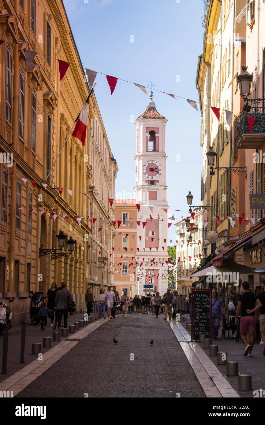 Church in the old town district of Nice, France Stock Photo - Alamy