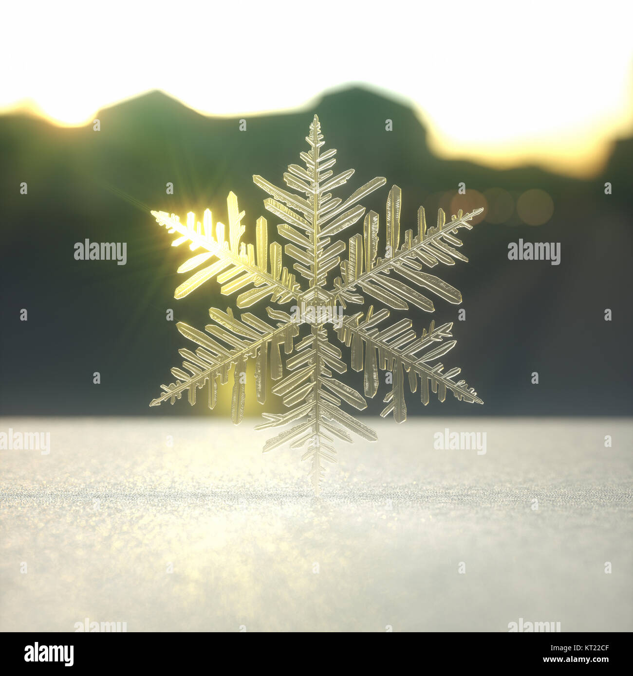 Snow Crystal / Snowflake Stock Photo - Alamy