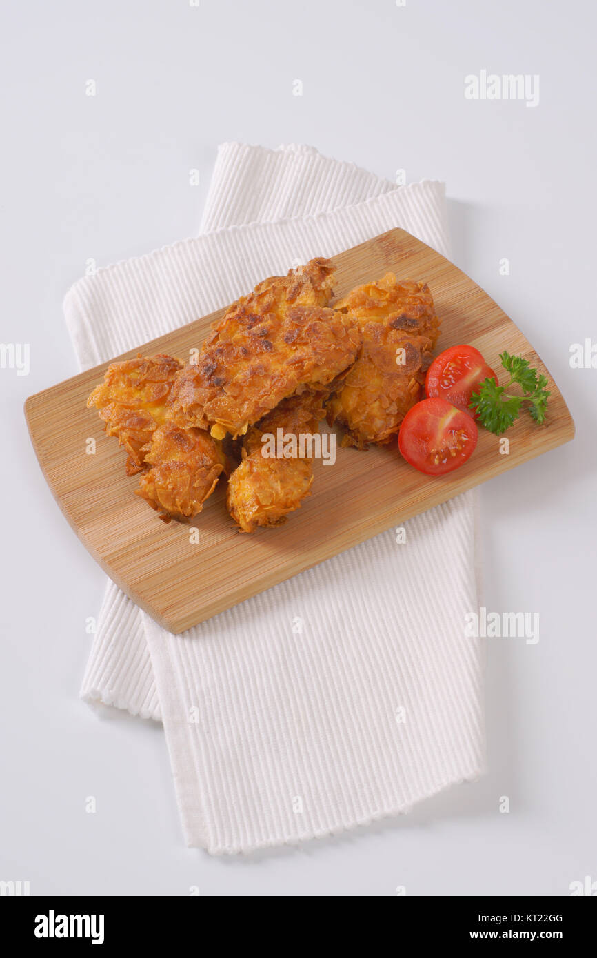 crispy cornflake chicken strips Stock Photo - Alamy