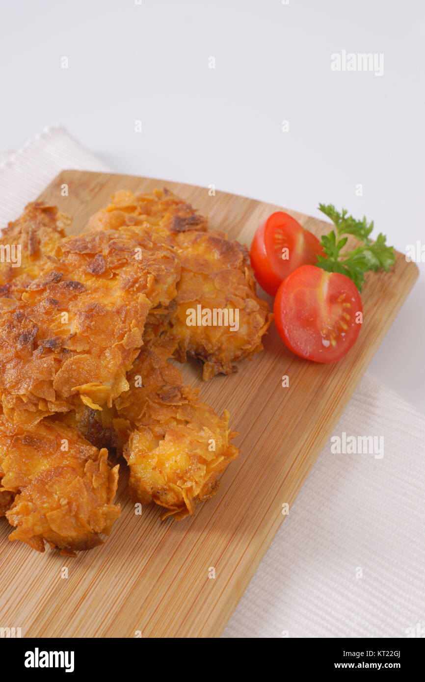 crispy cornflake chicken strips Stock Photo - Alamy