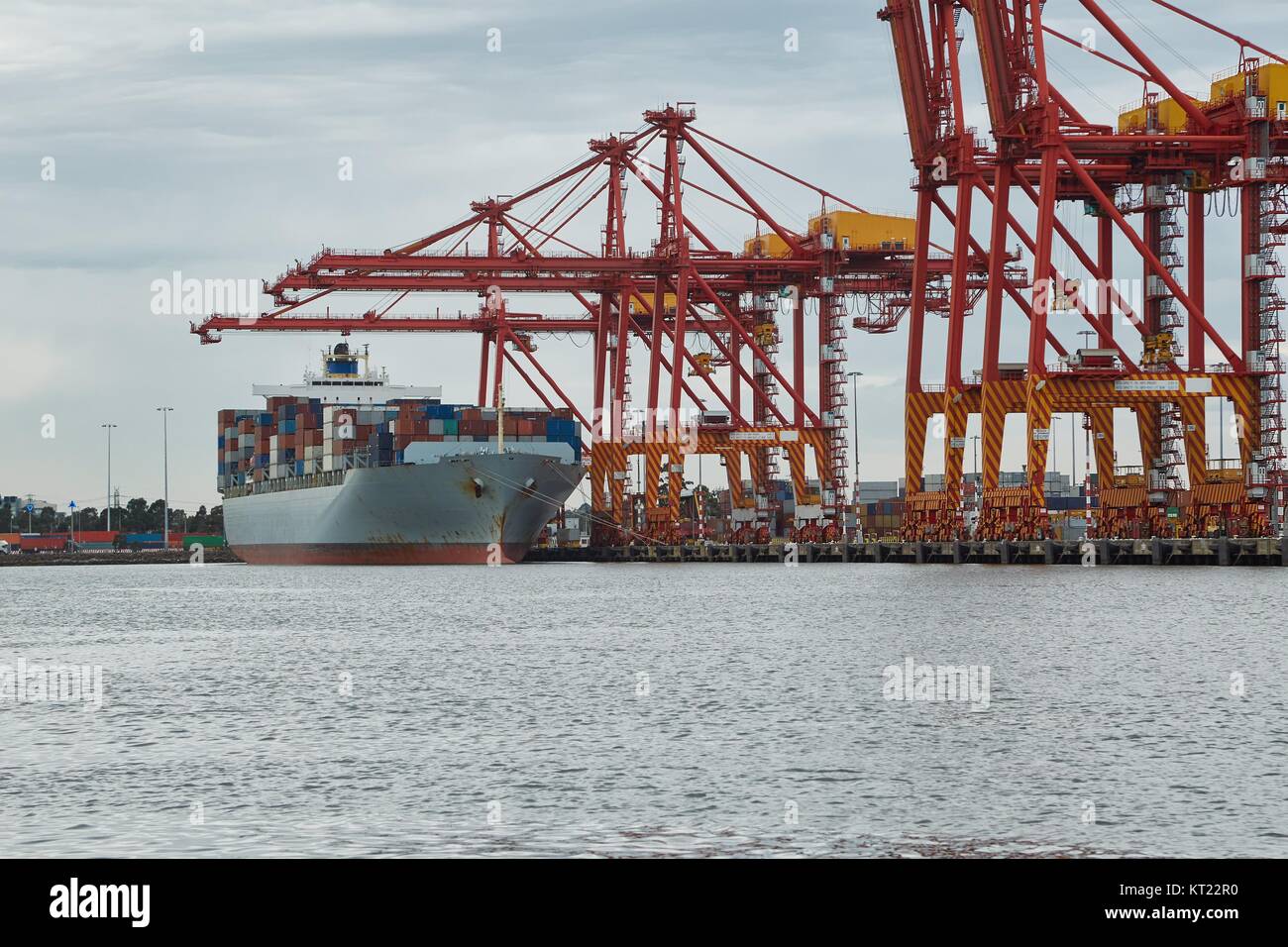 Industrial ships in port Stock Photo - Alamy