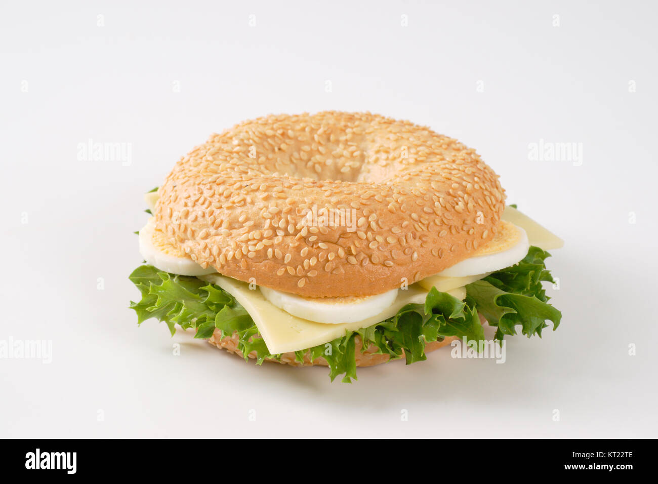 egg and cheese bagel sandwich Stock Photo - Alamy