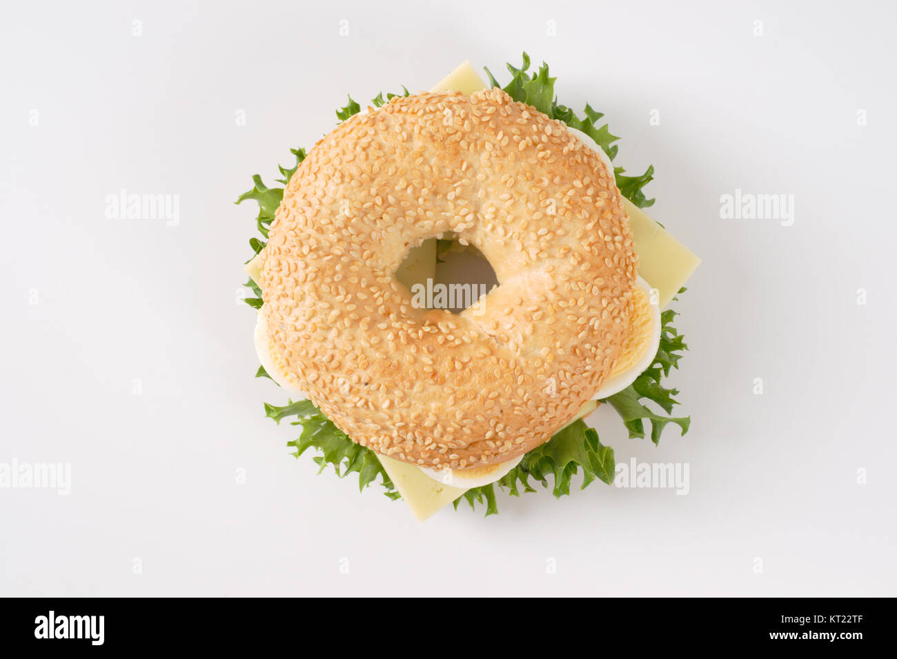 egg and cheese bagel sandwich Stock Photo - Alamy