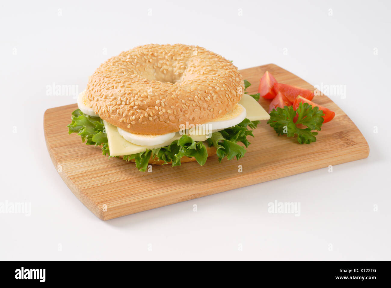 egg and cheese bagel sandwich Stock Photo - Alamy
