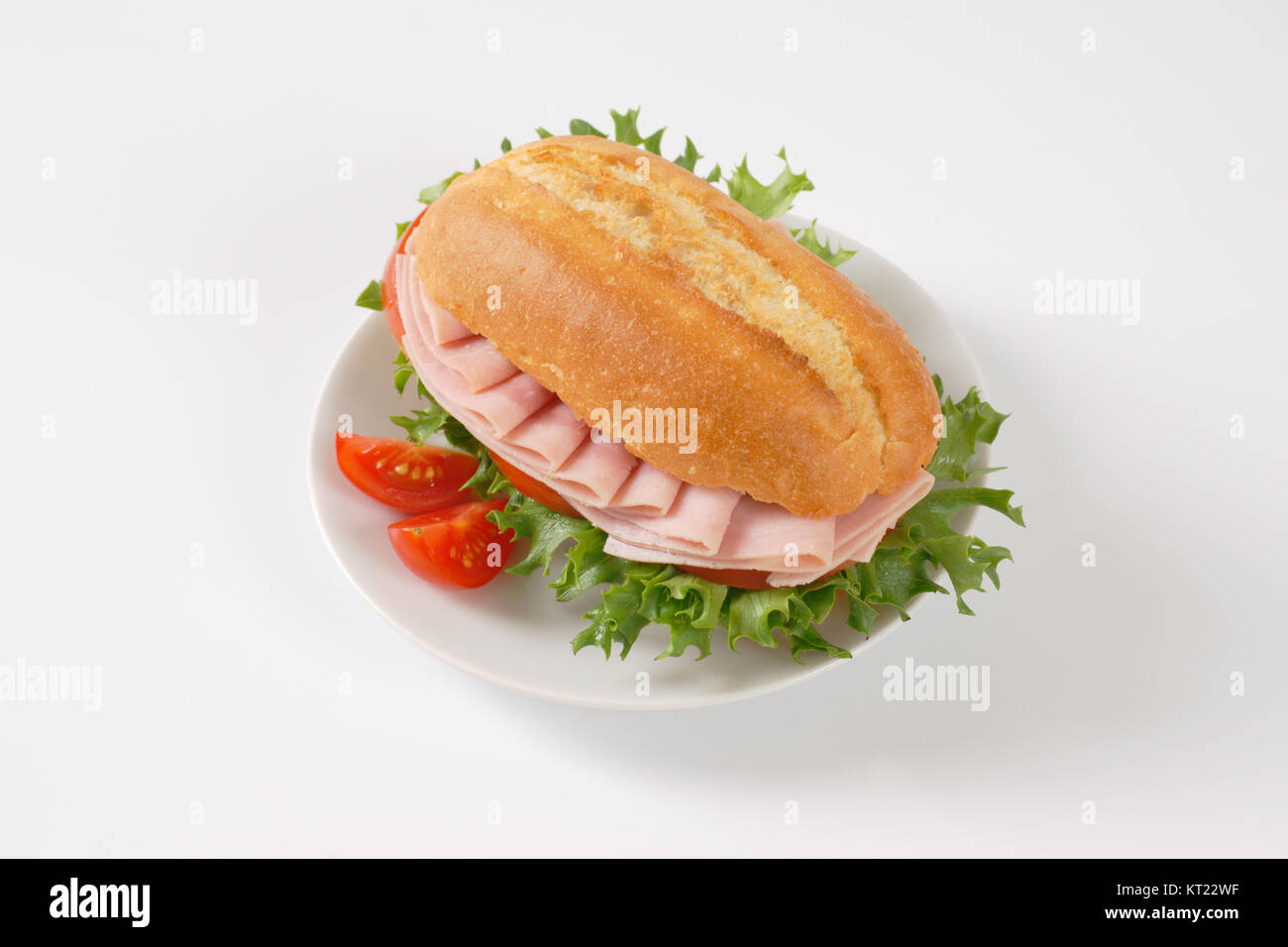 fresh sandwich with ham Stock Photo - Alamy