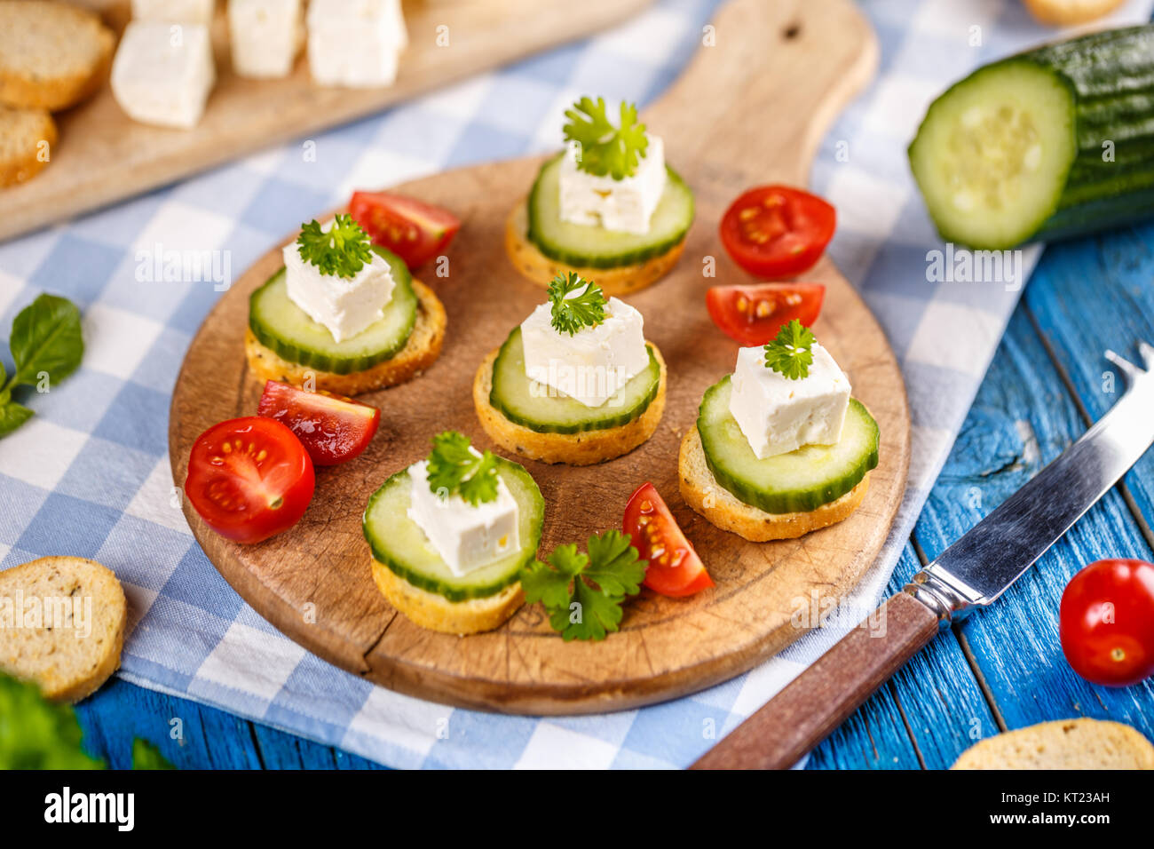 Mini bread slices Stock Photo - Alamy