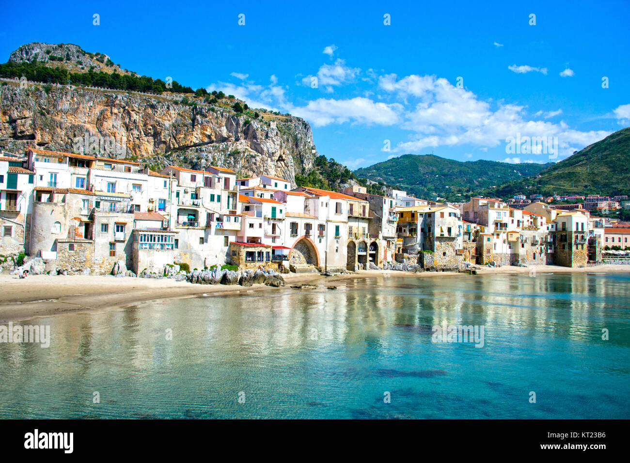 Beautiful coast of Cefalu, Palermo - Sicily Stock Photo - Alamy