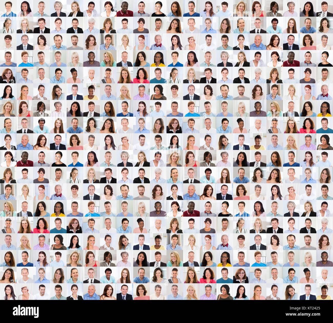 Collage Of A Smiling People Stock Photo - Alamy