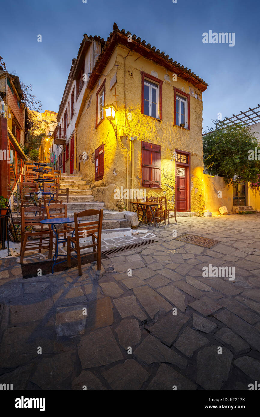 Architecture in Plaka, the old town of Athens, Greece Stock Photo - Alamy