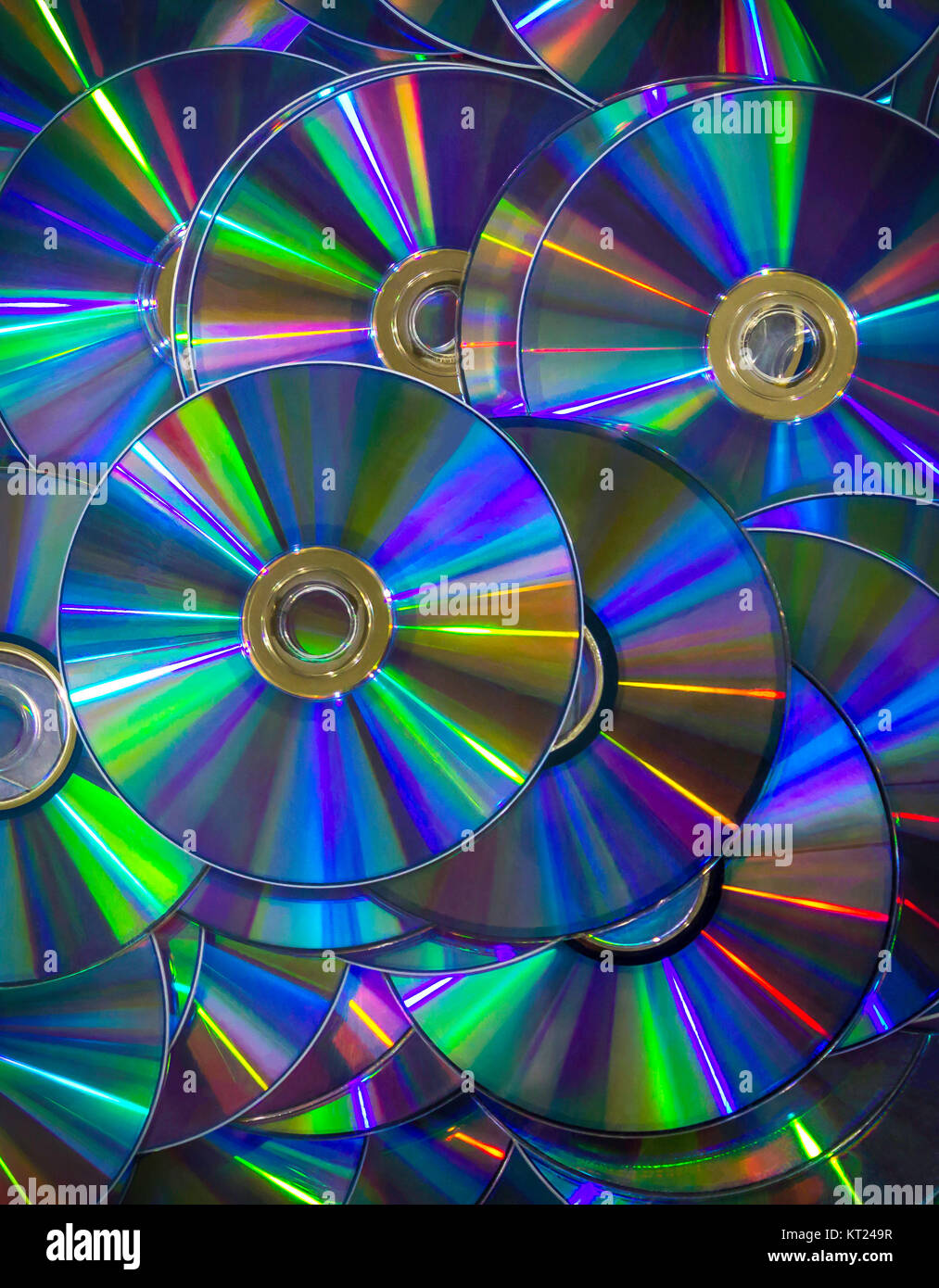Spectrum colorful of cd and dvd Stock Photo - Alamy