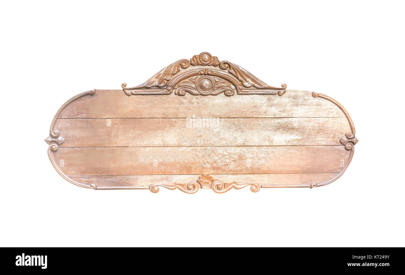 Wooden sign isolated Stock Photo - Alamy