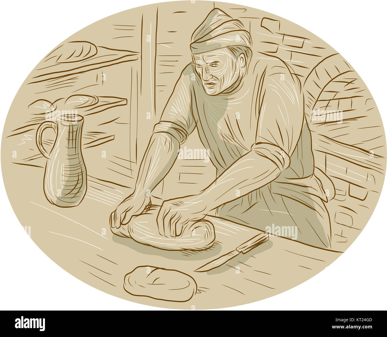 Medieval baker drawing hi-res stock photography and images - Alamy