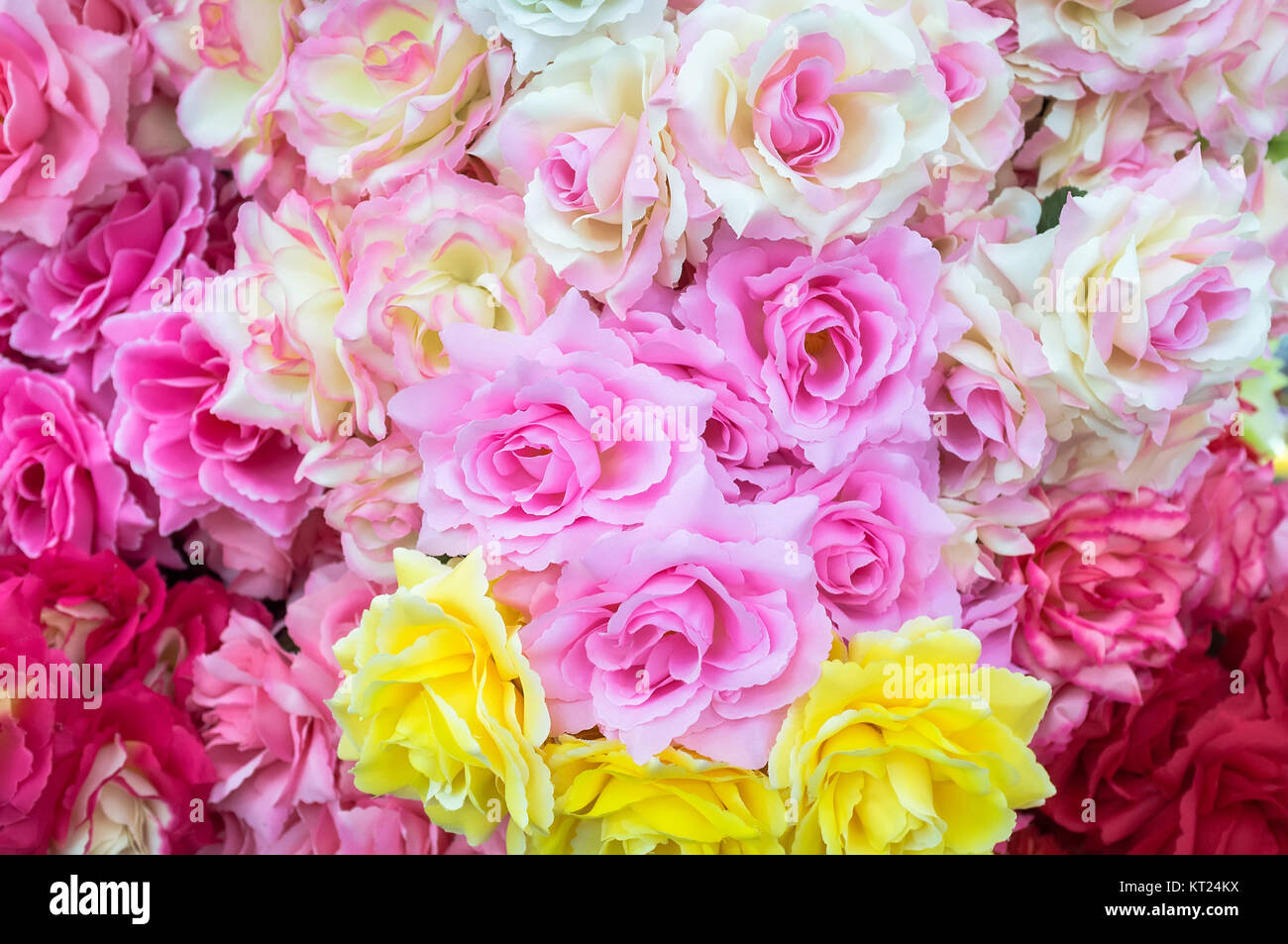 Colorful fabric flowers background pattern lovely style Stock Photo - Alamy