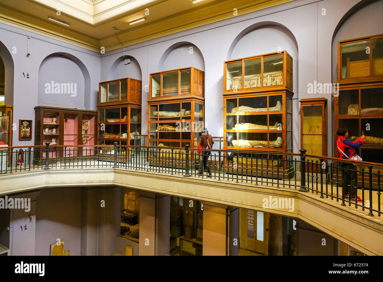 Mummies inside the Egyptian Museum of Antiquities, Cairo, Egypt Stock ...