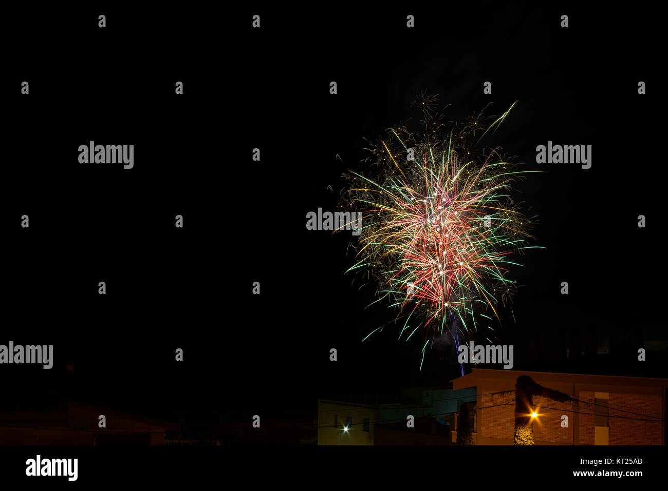 fireworks in the night Stock Photo - Alamy