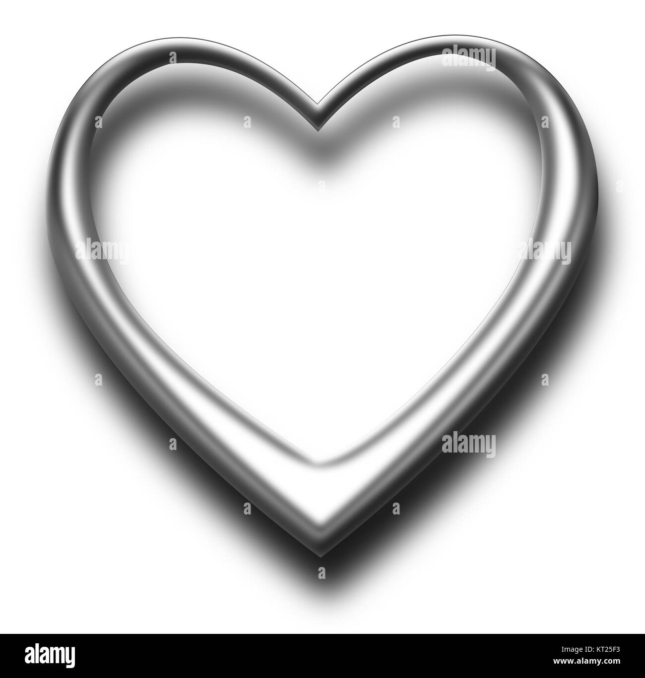 heart with shadow,3d illustration Stock Photo - Alamy