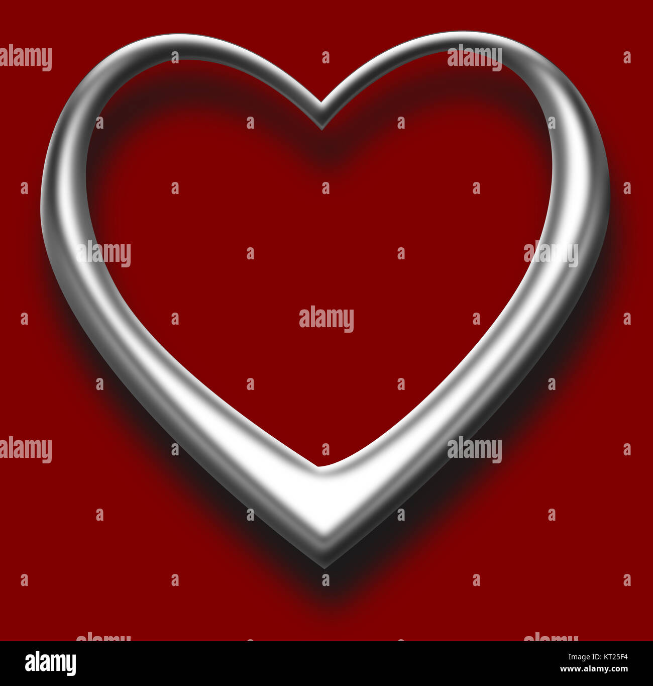 heart with shadow,3d illustration Stock Photo - Alamy