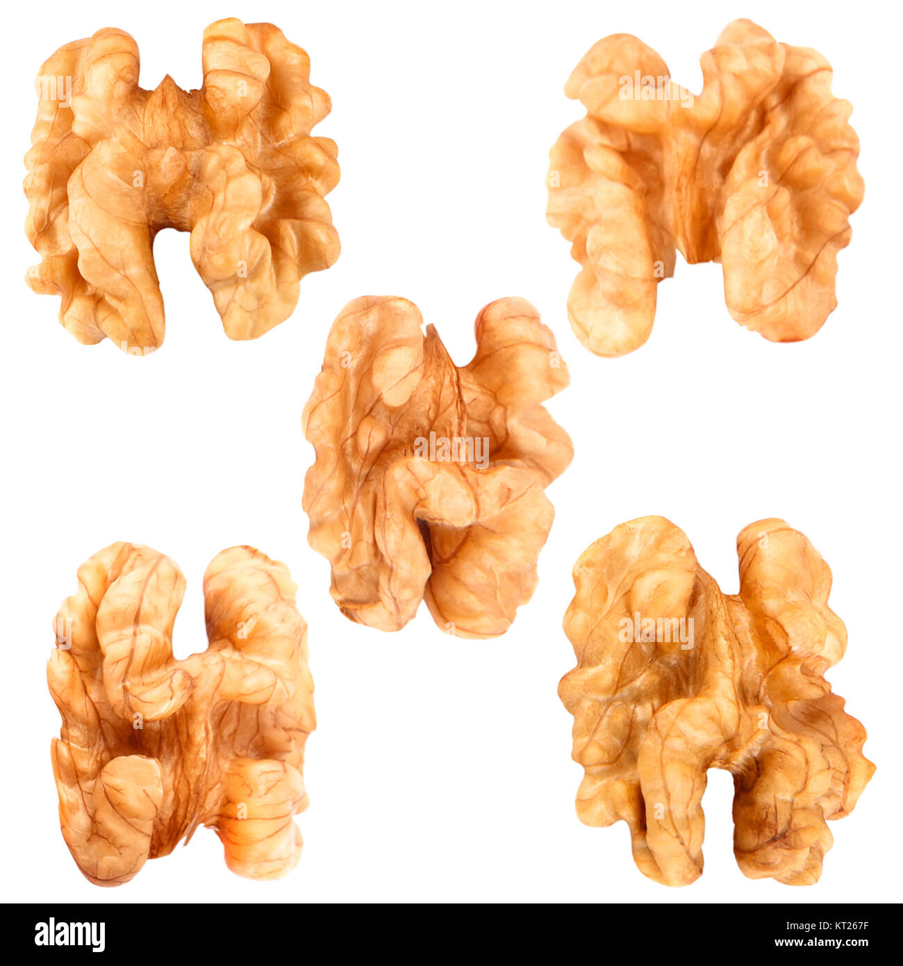 Walnuts in closeup isolated on white background. Nut macro Stock Photo ...