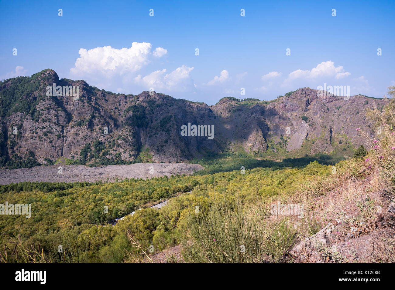 Mount Somma is the remnant of a large volcano, out of which the peak ...