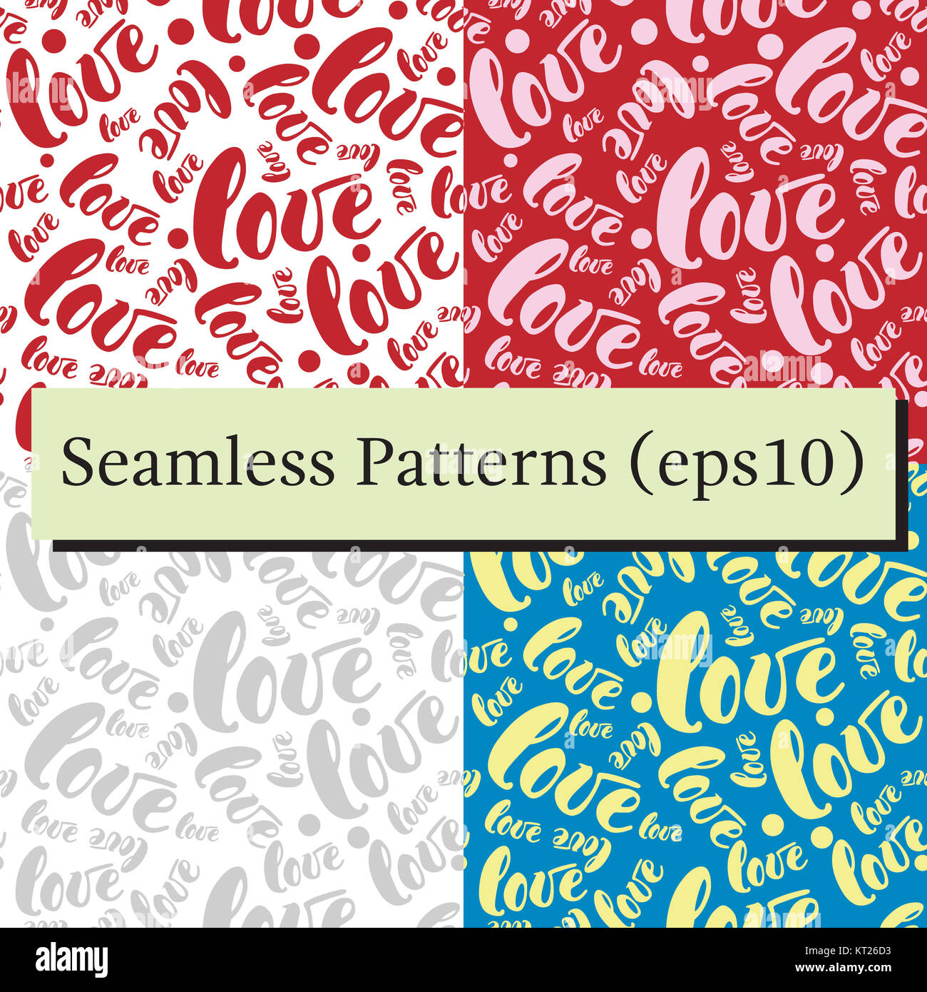 Romantic red love pattern background. Vector illustration for holiday ...