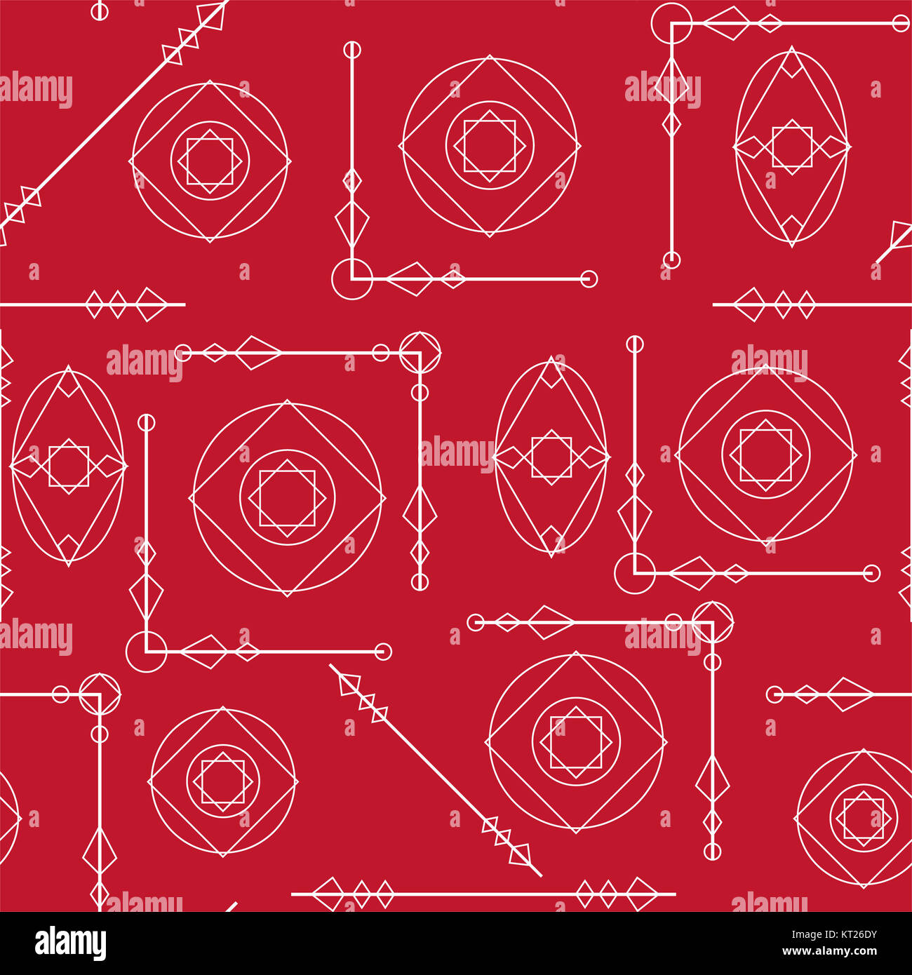 Seamless geometric pattern texture in red and white. Simple background ...