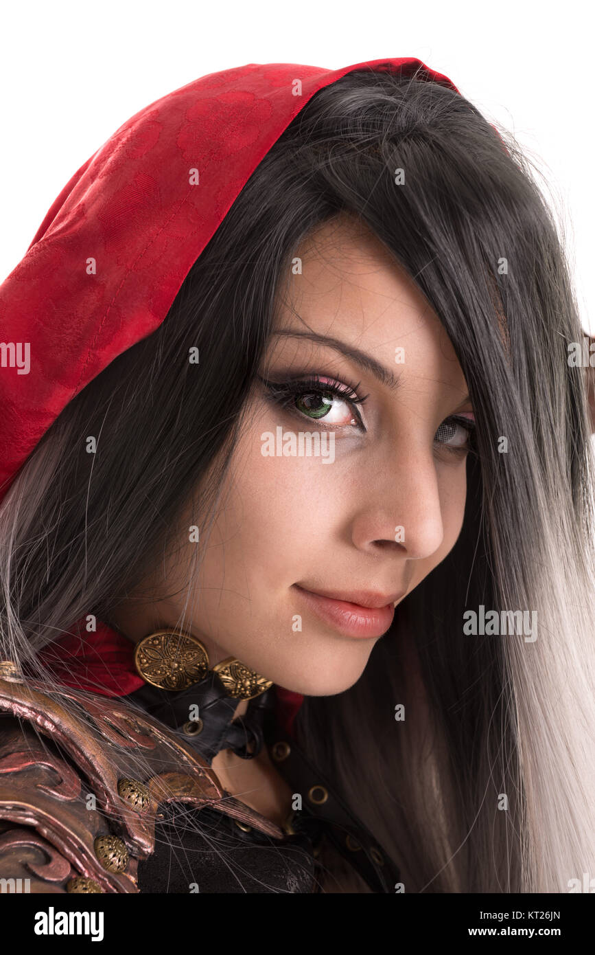 Dark Red Riding hood Stock Photo - Alamy
