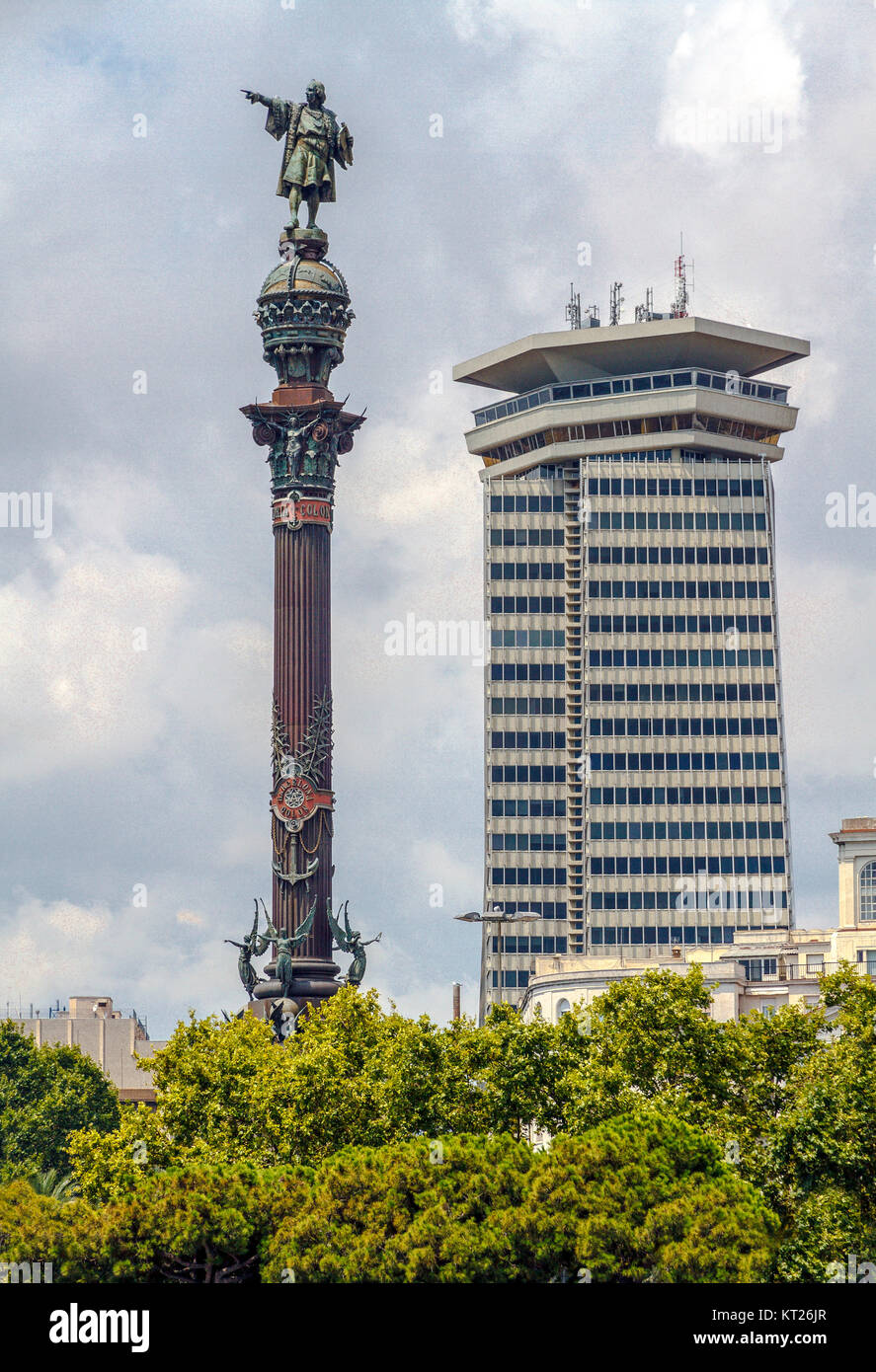 Columbus Monument, Barcelona Stock Photo - Alamy