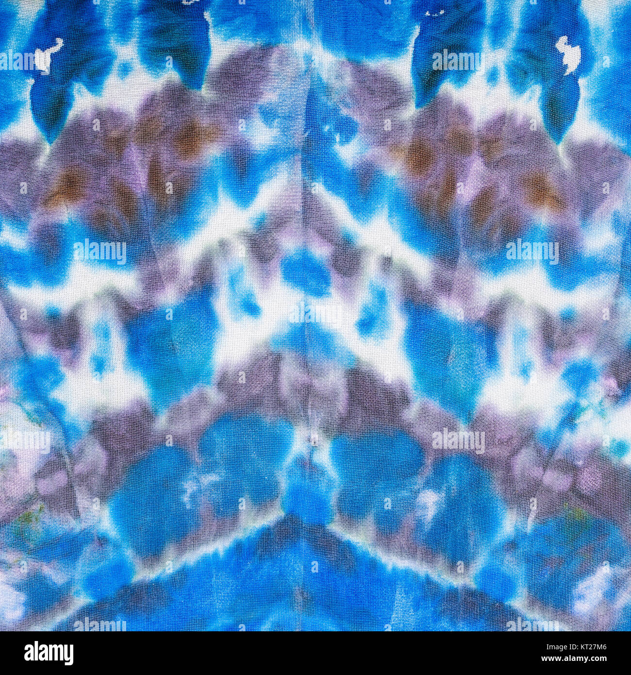abstract blue and violet pattern on silk batik Stock Photo - Alamy
