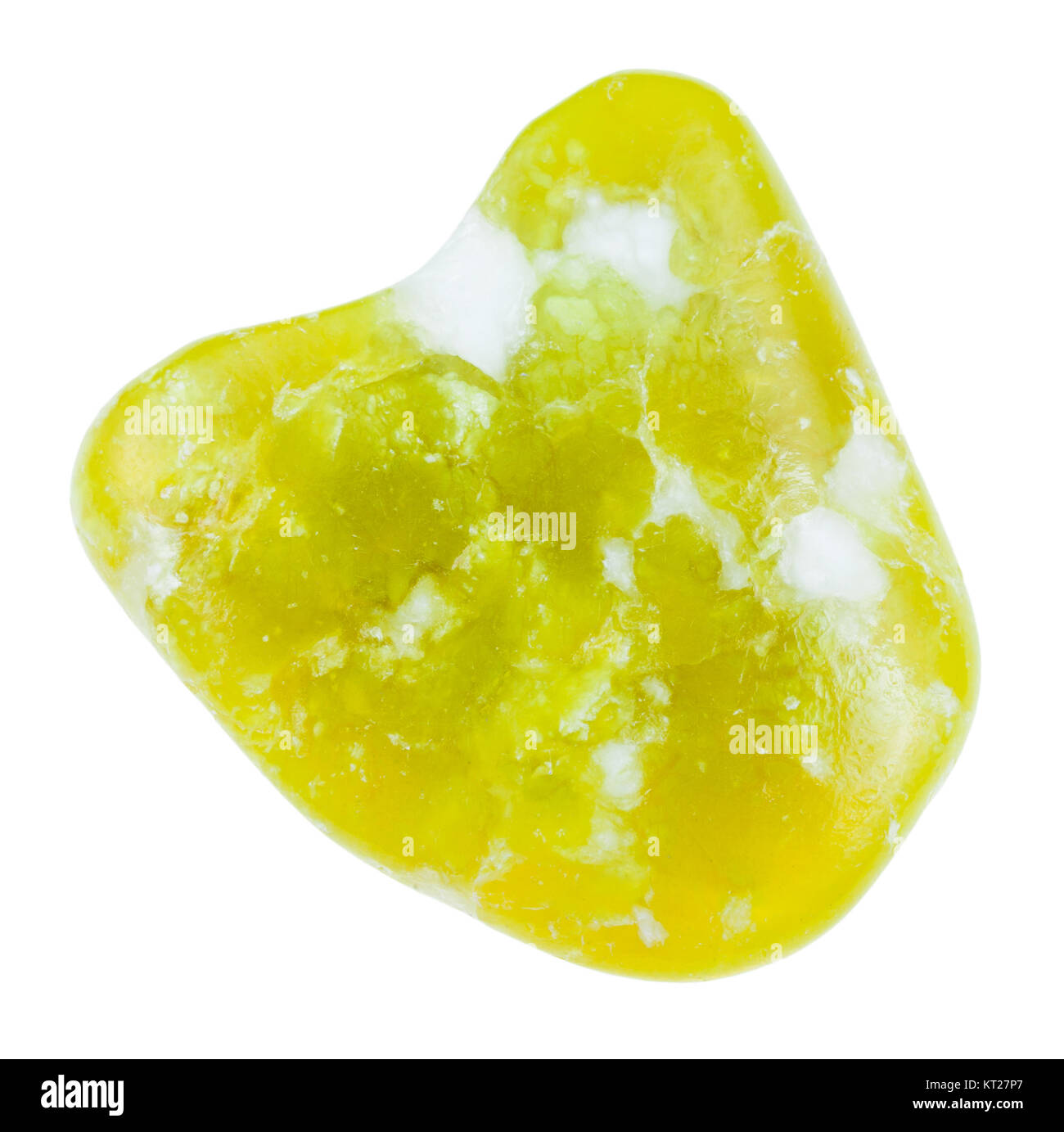 tumbled yellow lizardite (serpentine) stone Stock Photo - Alamy
