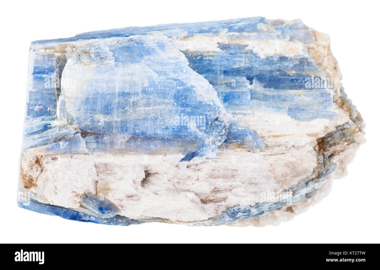 natural kyanite stone isolated on white Stock Photo - Alamy