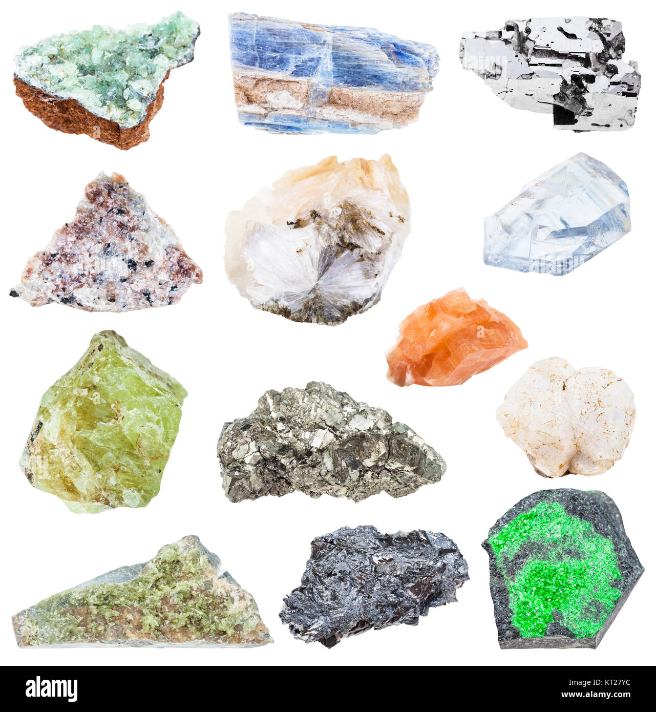 Set various natural mineral Cut Out Stock Images & Pictures - Alamy