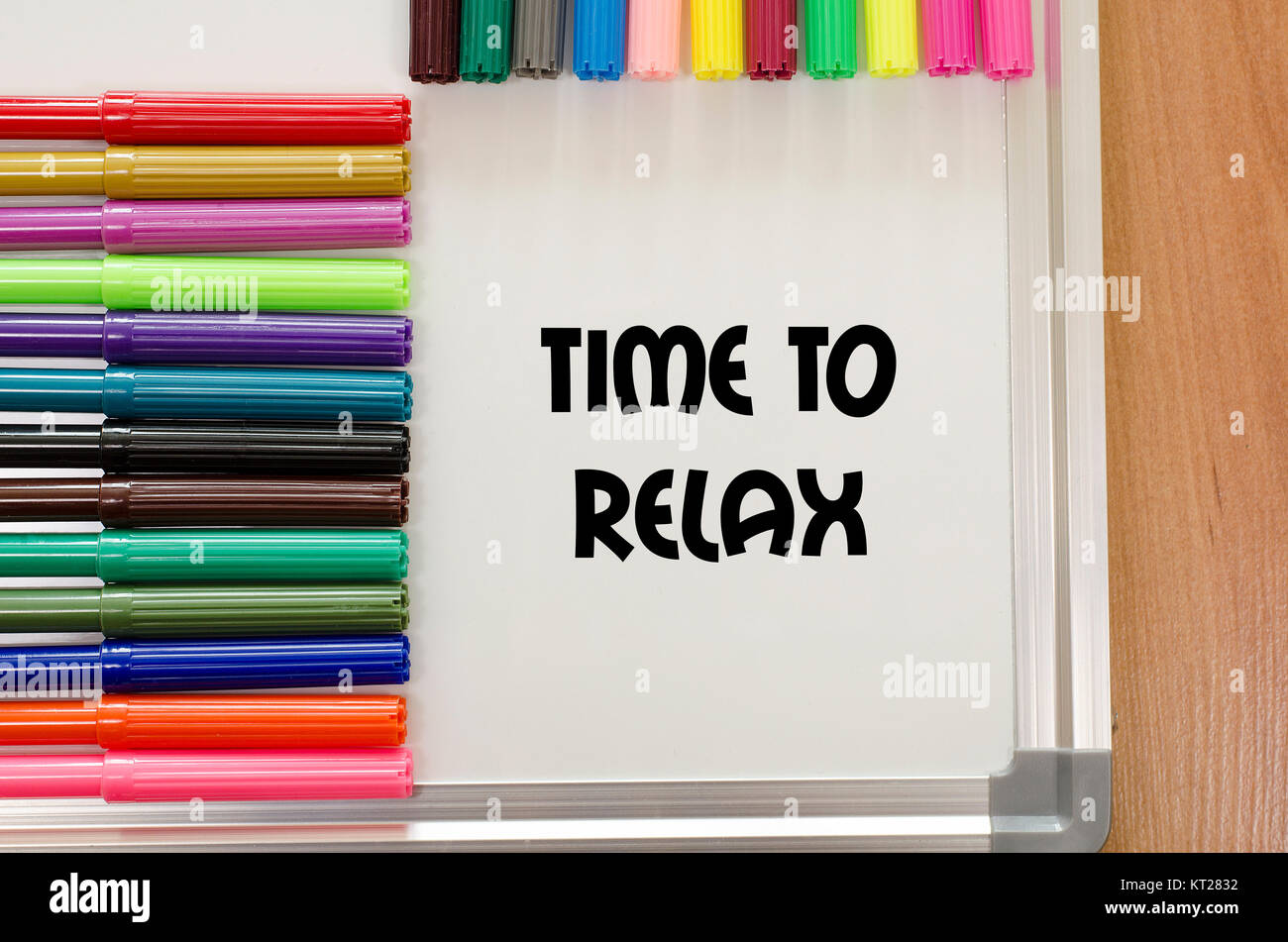 Time to relax text concept Stock Photo - Alamy