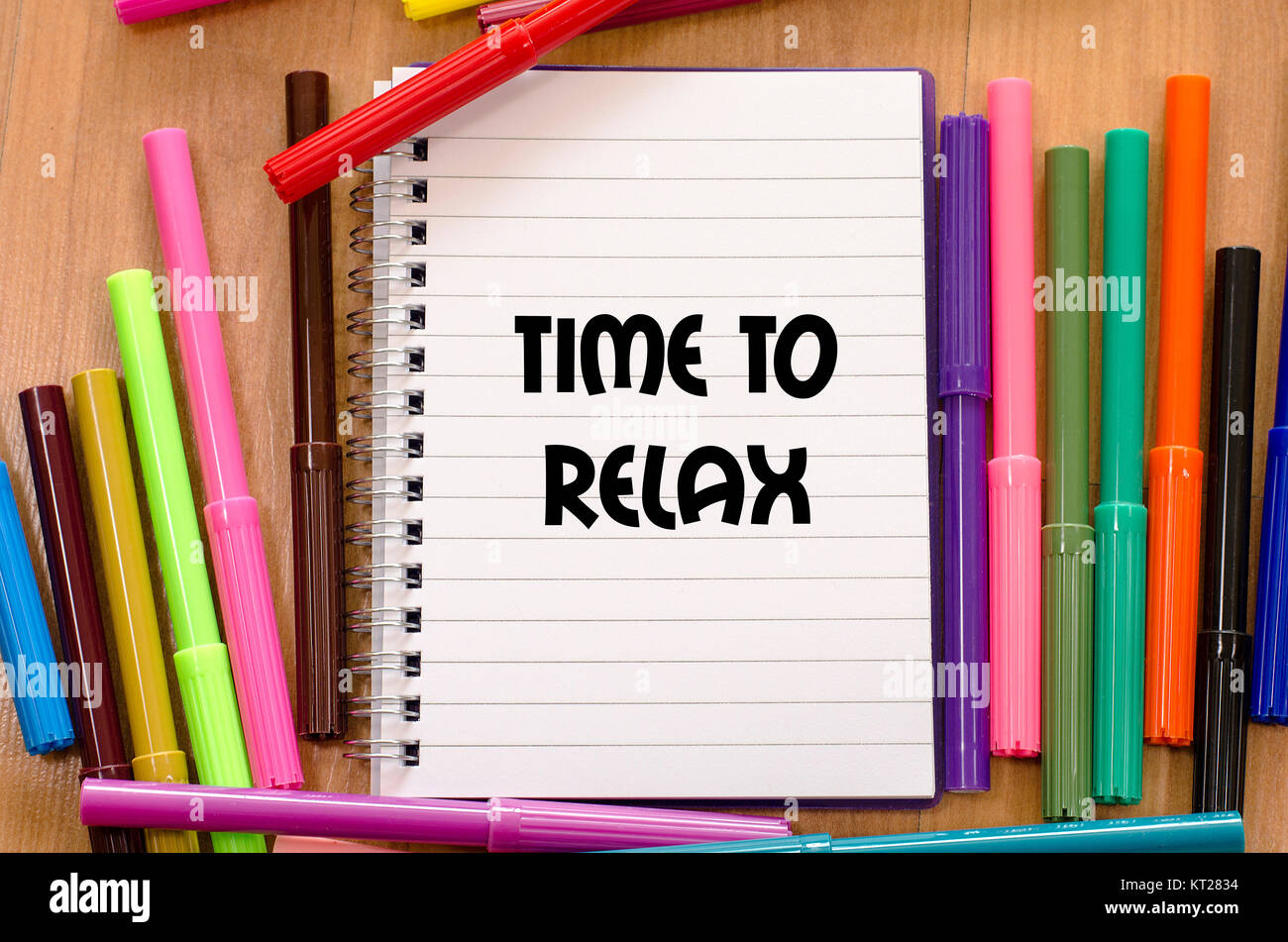 Time to relax text concept Stock Photo - Alamy