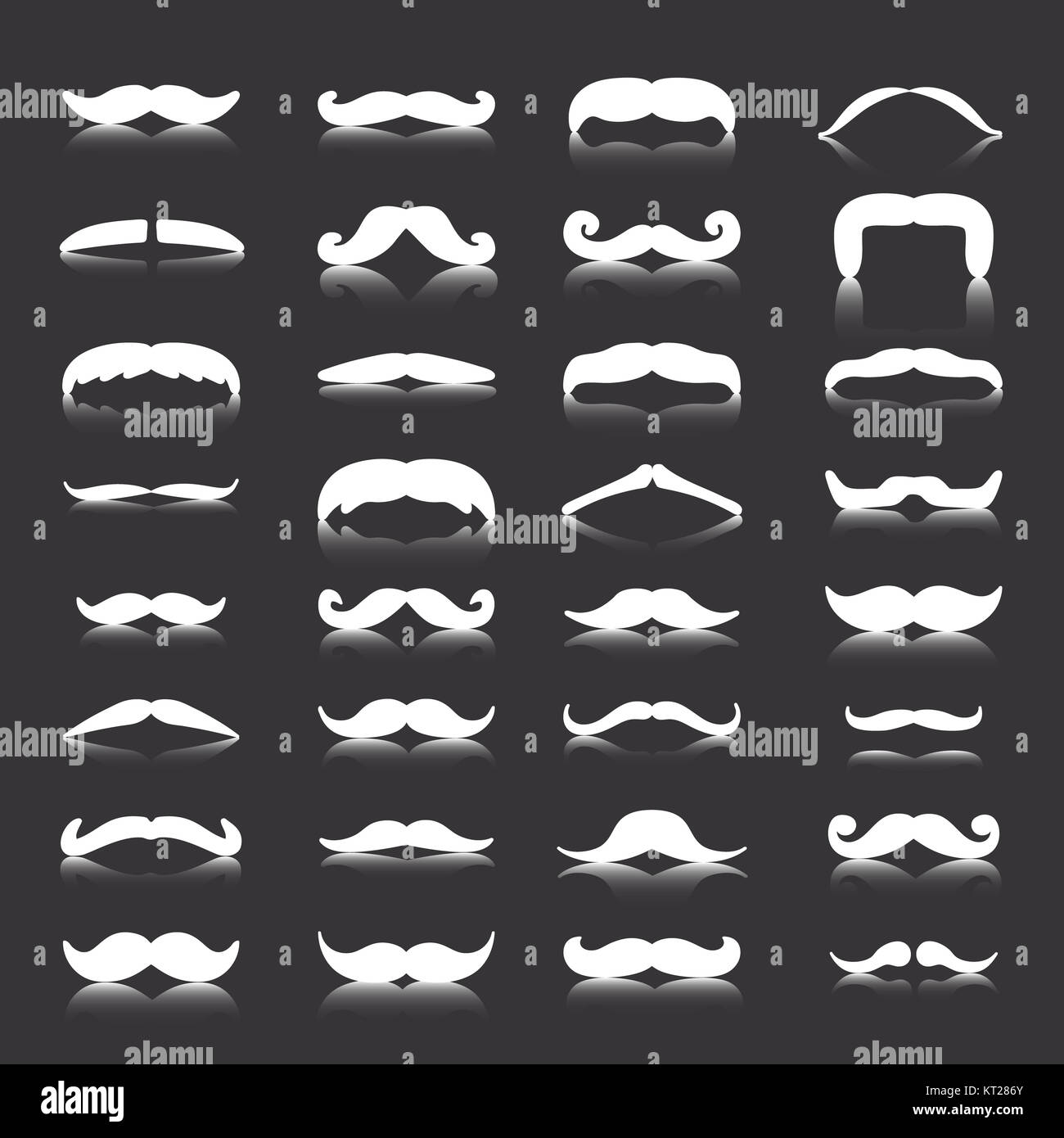 Mustaches icons set. Isolated symbol Stock Photo - Alamy Mustaches icons set. Isolated symbol Stock Photo - Alamy