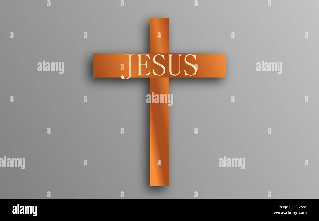 Vector Wooden Cross. Calvary Stock Photo - Alamy
