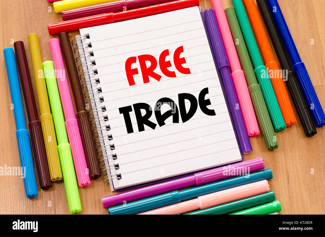 Free trade text concept Stock Photo - Alamy