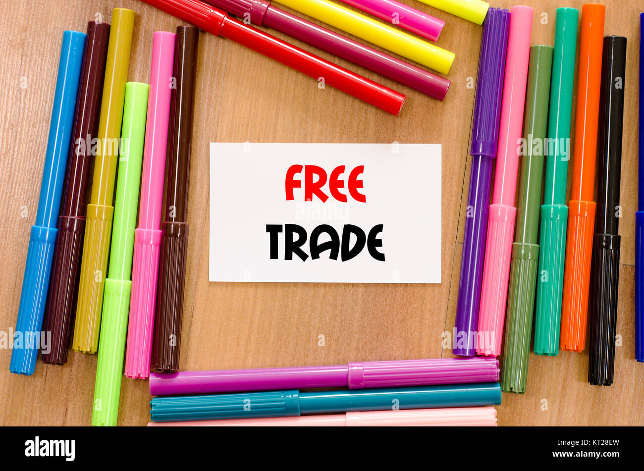 Free trade text concept Stock Photo - Alamy
