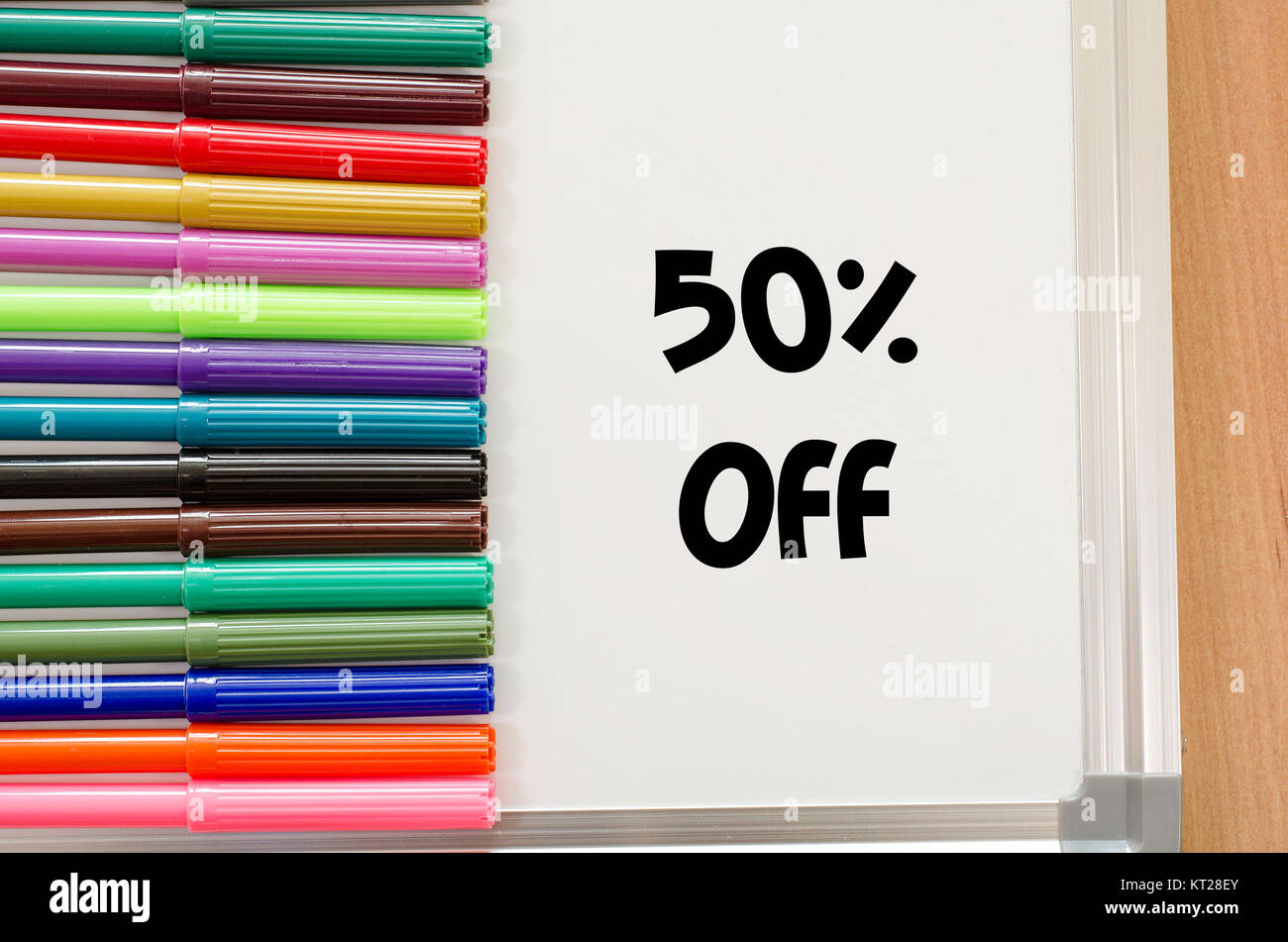 50% off text concept Stock Photo - Alamy