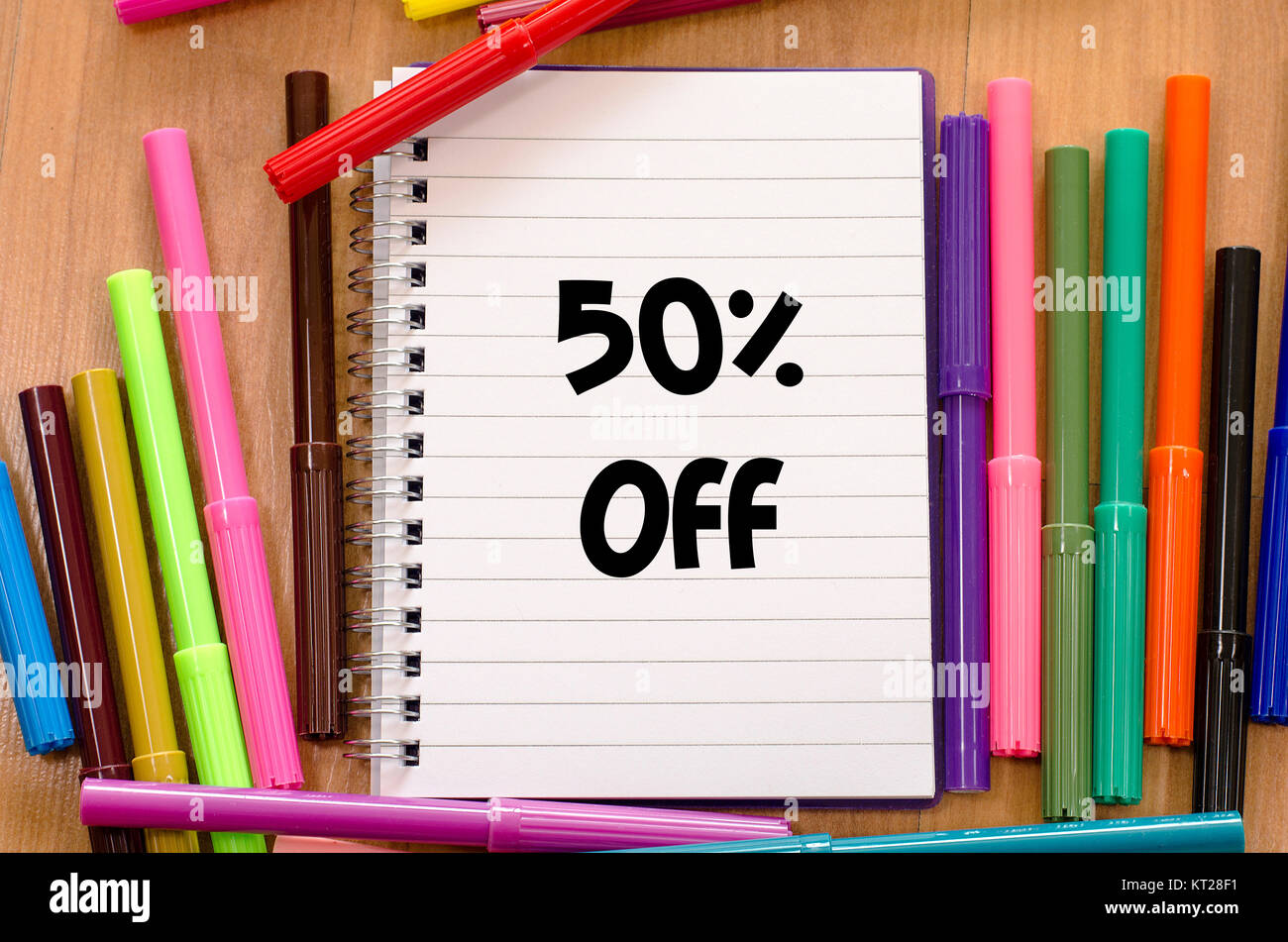 50% off text concept Stock Photo - Alamy
