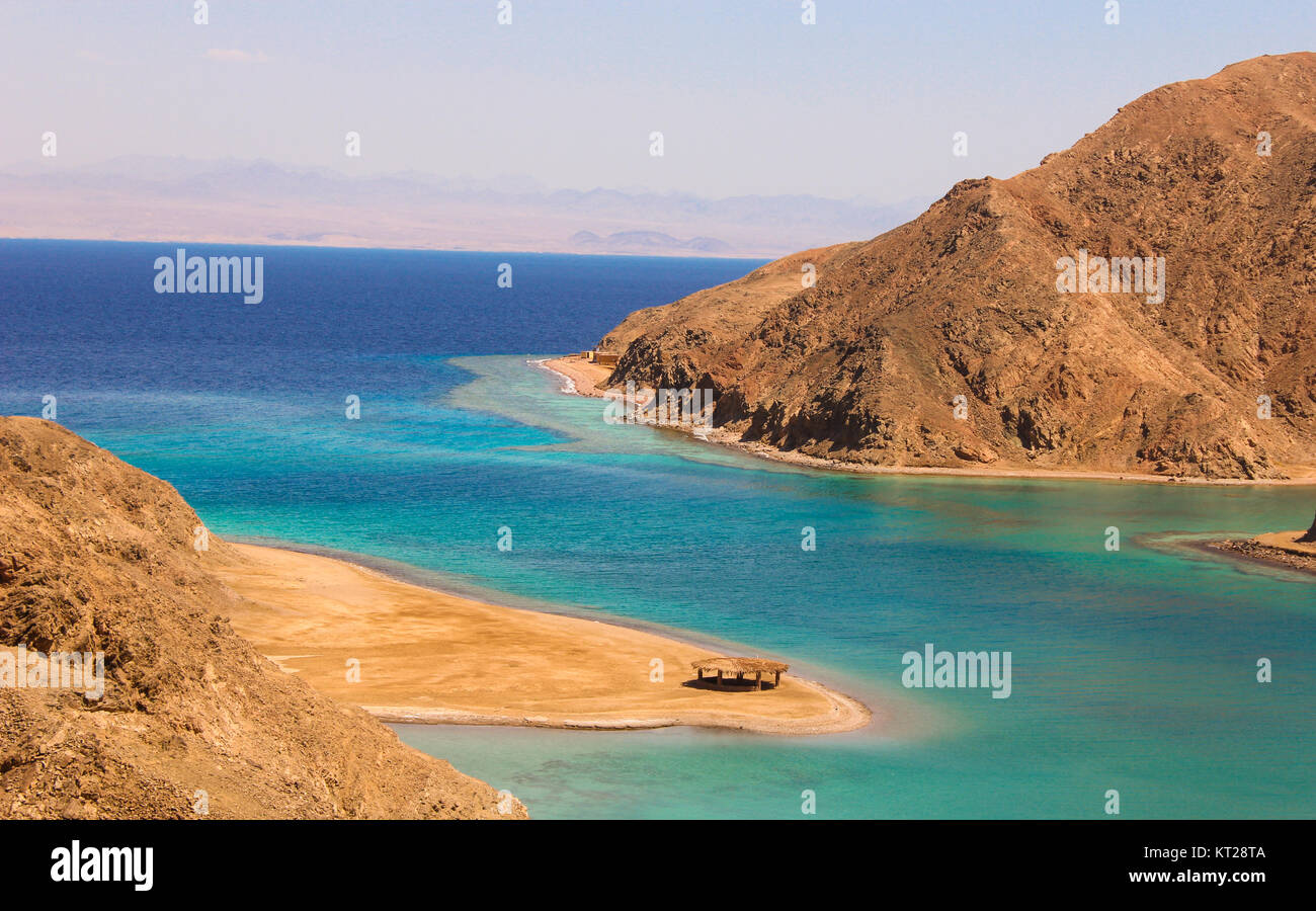 Sea & mountain View of the fjord Bay in Taba, Egypt / The amazing view ...
