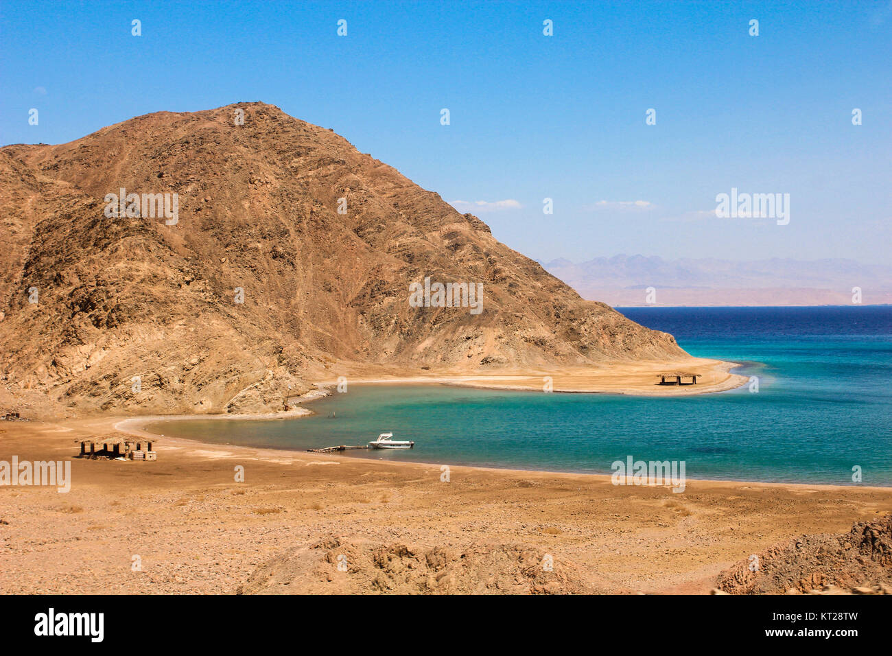 Sea & mountain View of the fjord Bay in Taba, Egypt / The amazing view of the Sea & mountain of ...